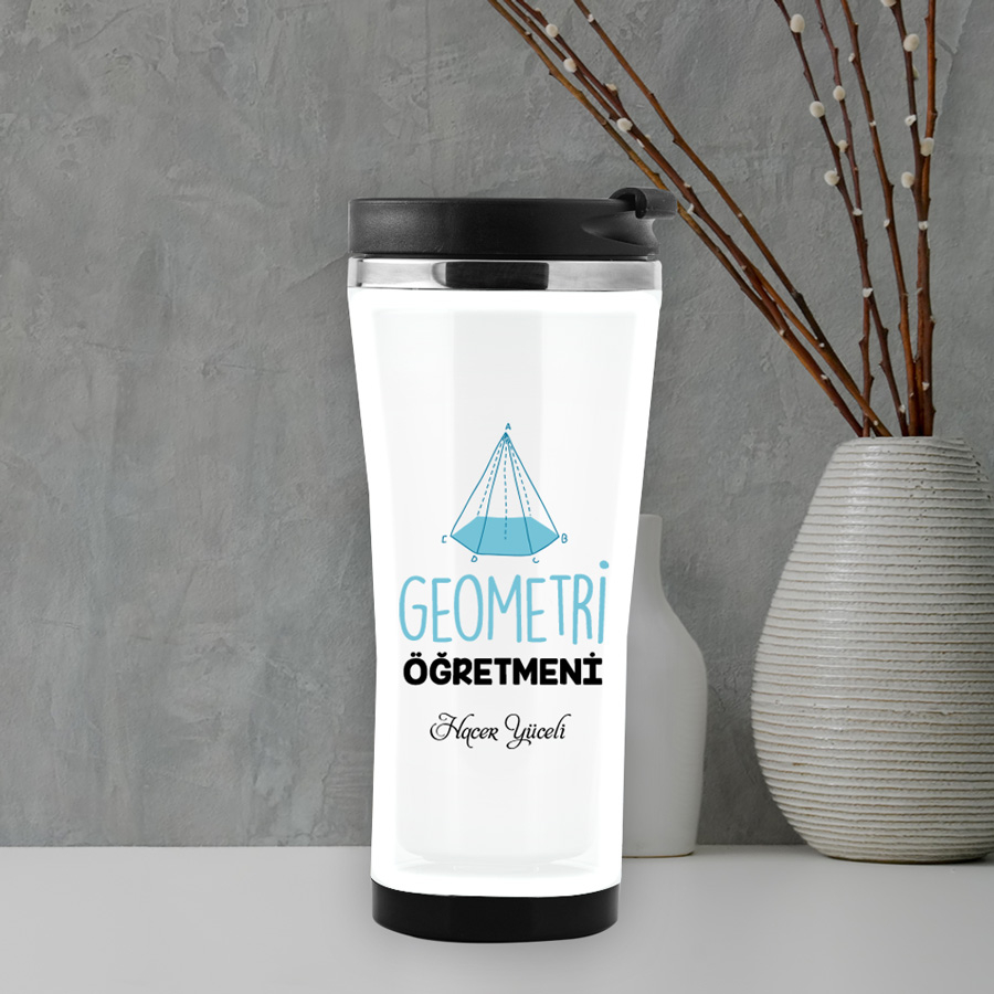 Geometri Öğretmenine Hediye İsme Özel Termos Mug Geometri Öğretmenine Hediye İsme Özel Termos Mug